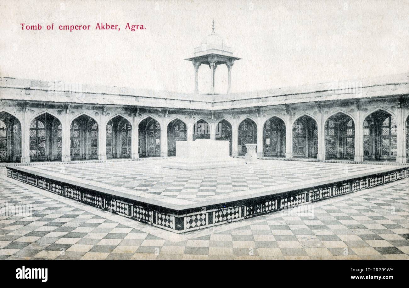 The interior of Akbar's tomb, the tomb of the Mughal emperor Akbar This tomb is an important ...