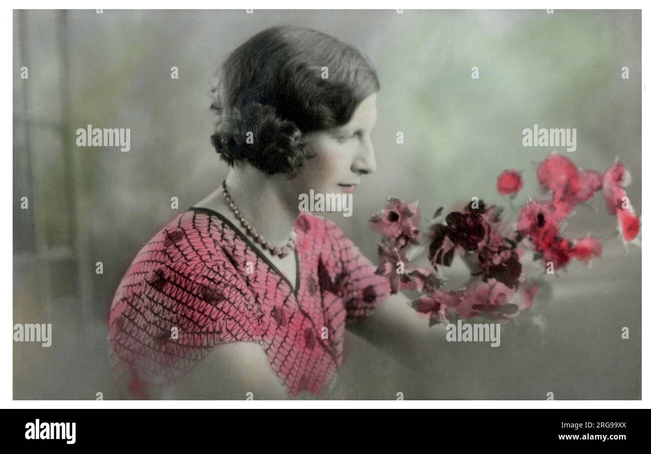 Lady smelling Cut Out Stock Images & Pictures - Alamy