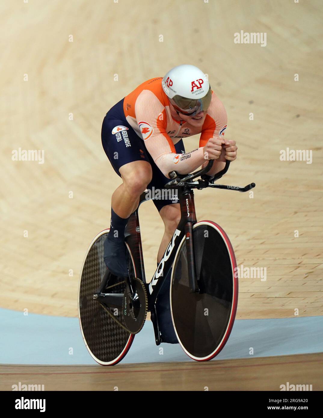 Netherlands' Jeffrey Hoogland in the Men Elite 1km Tim Trial ...