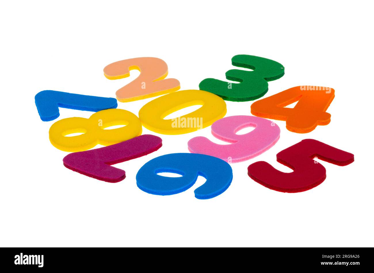 colored numbers isolated on white background Stock Photo - Alamy