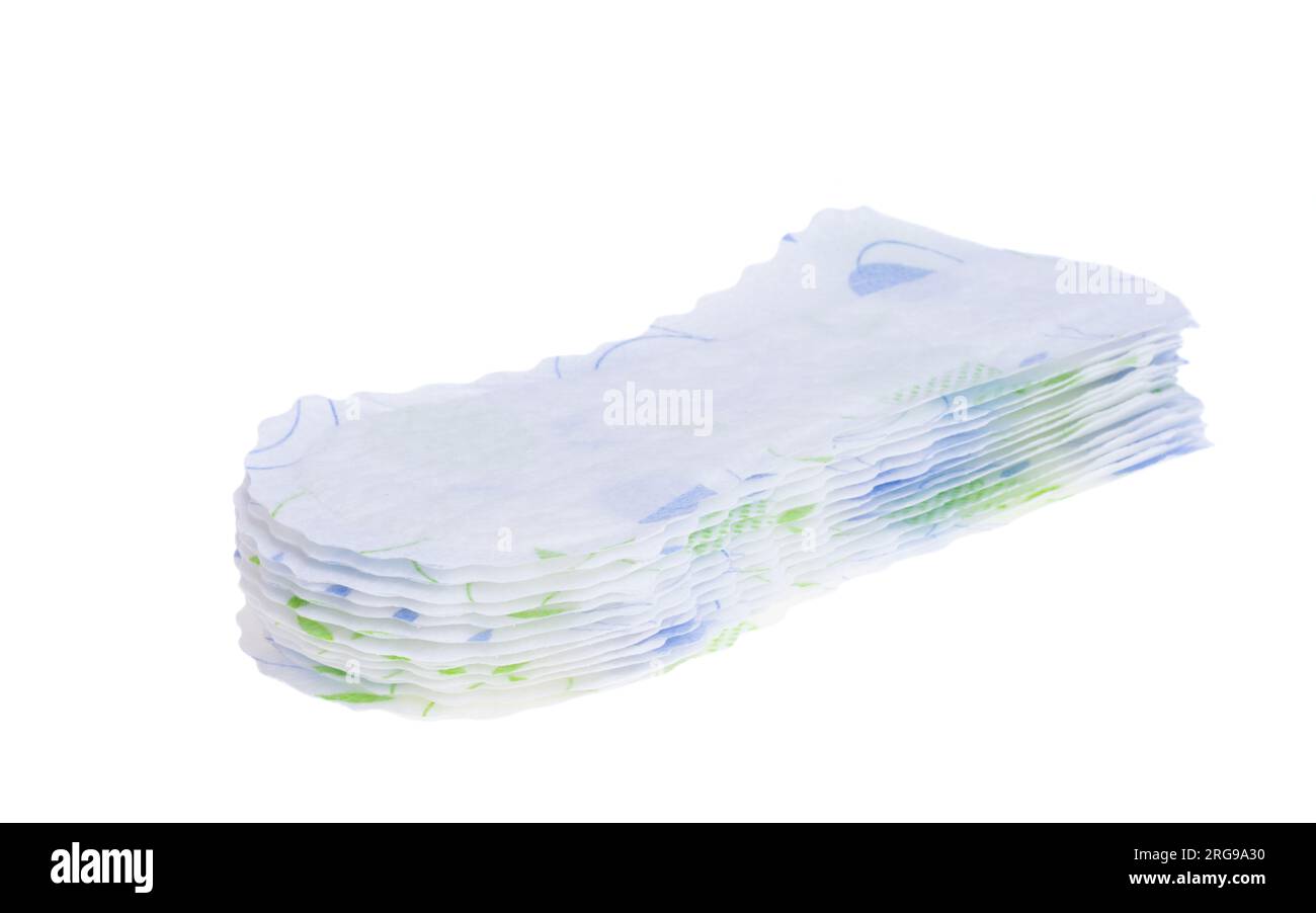 women's pads isolated on white background Stock Photo - Alamy