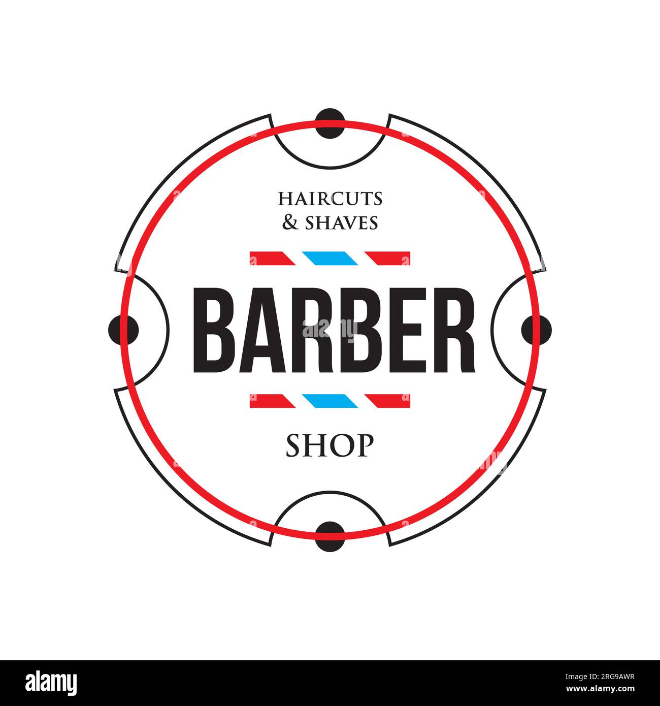 Barber shop logo stamp vintage Stock Vector Image & Art - Alamy