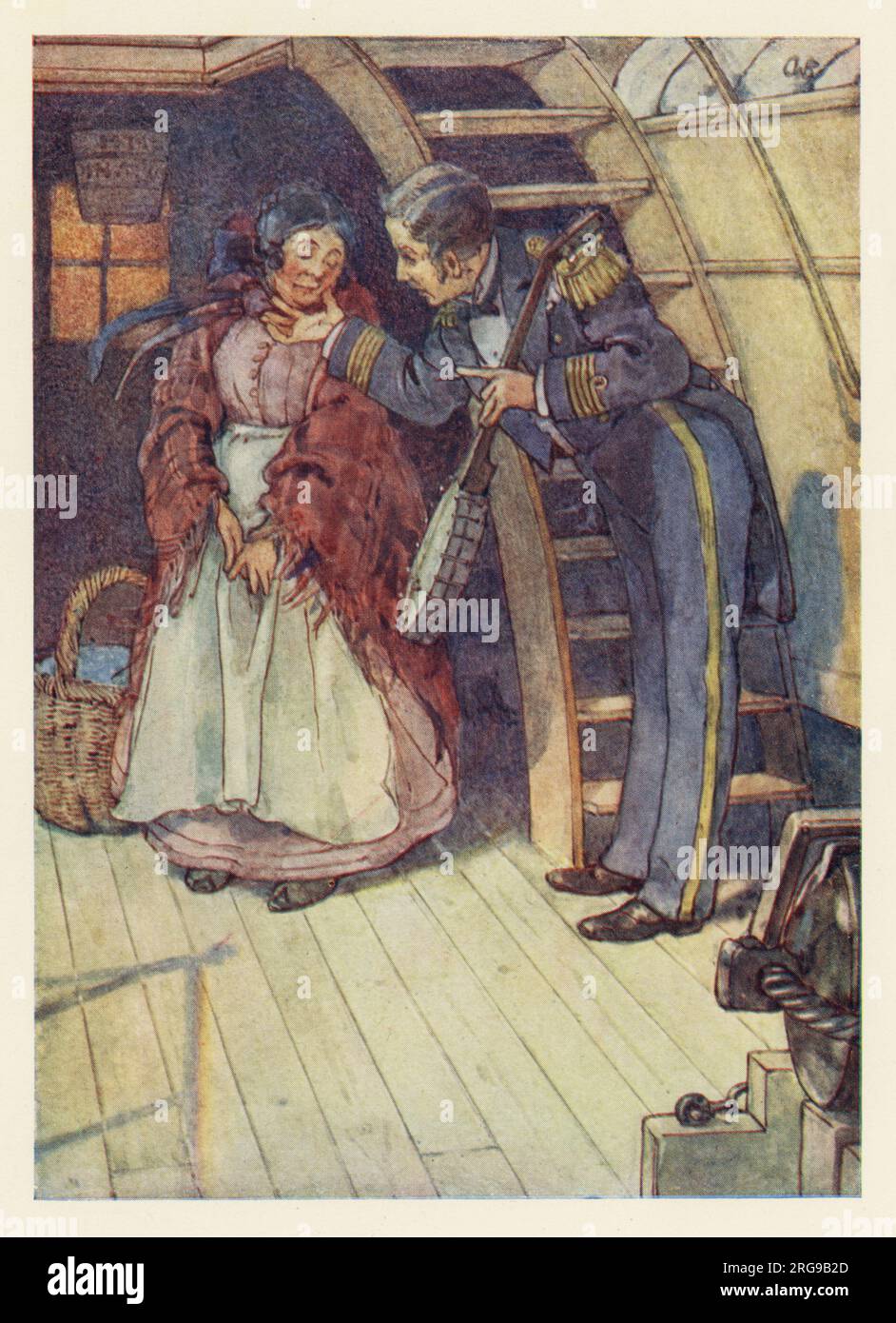 HMS Pinafore. Little Buttercup and Captain Corcoran Stock Photo - Alamy