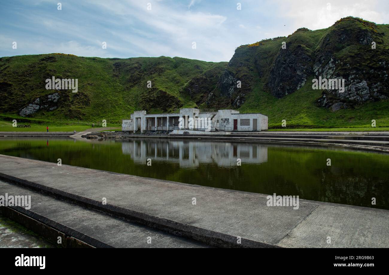 Royal Tarlair old victorian outdoor sea lido pool Stock Photo - Alamy