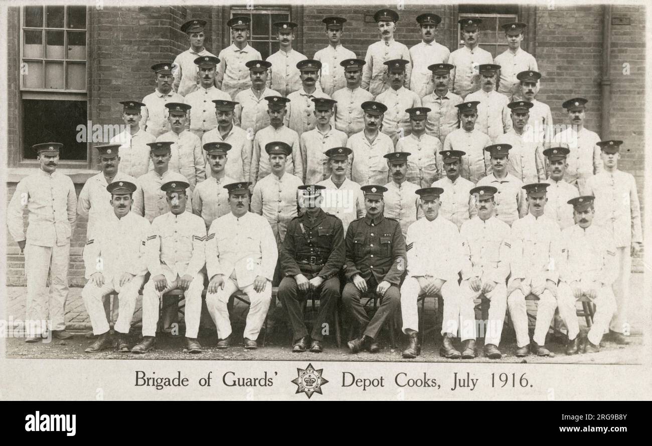 WW1 - Brigade of Guards - Depot Cooks - July, 1916. It is worth noting ...