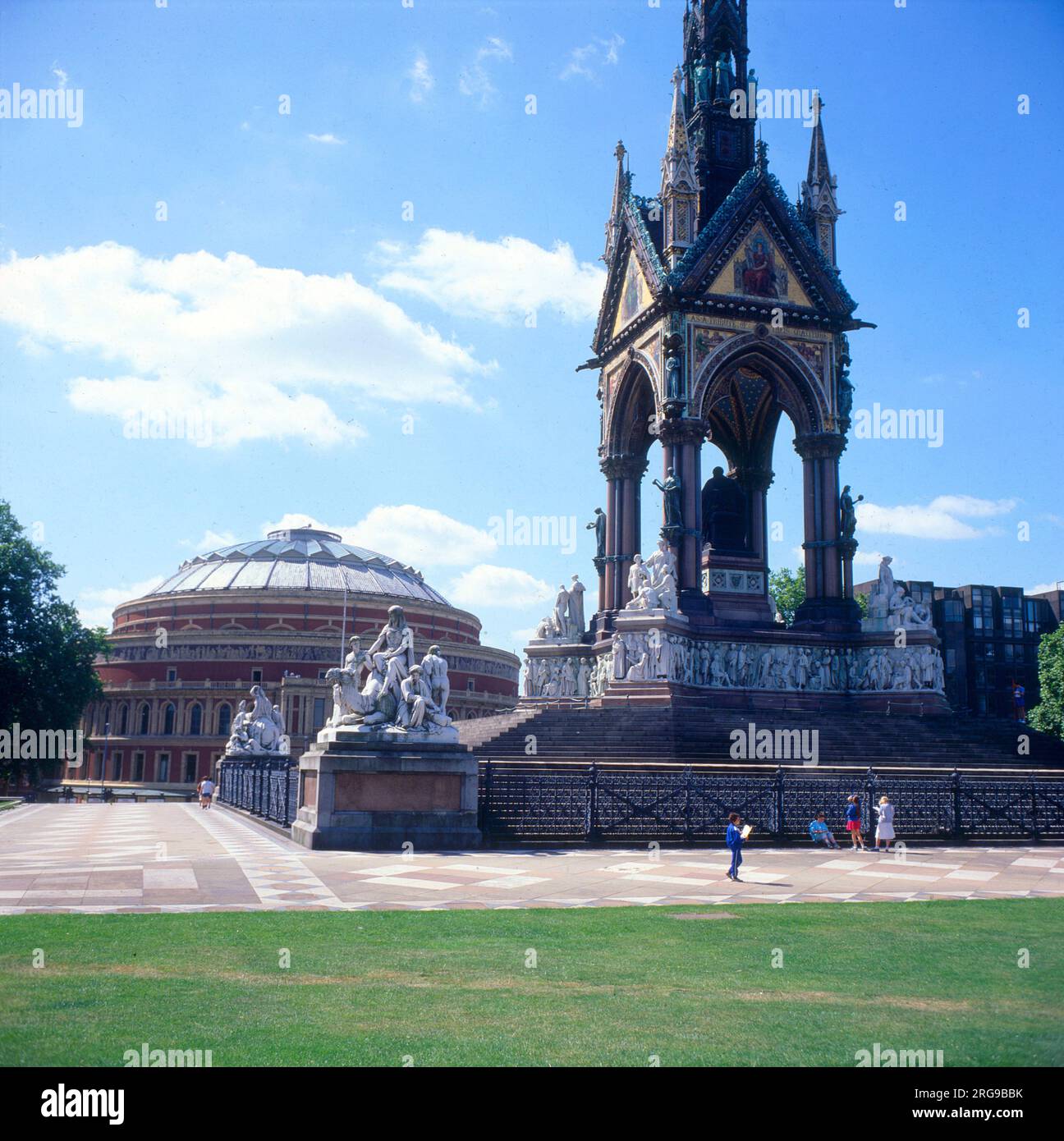The Albert Memorial and the Royal Albert Hall, London Stock Photo - Alamy