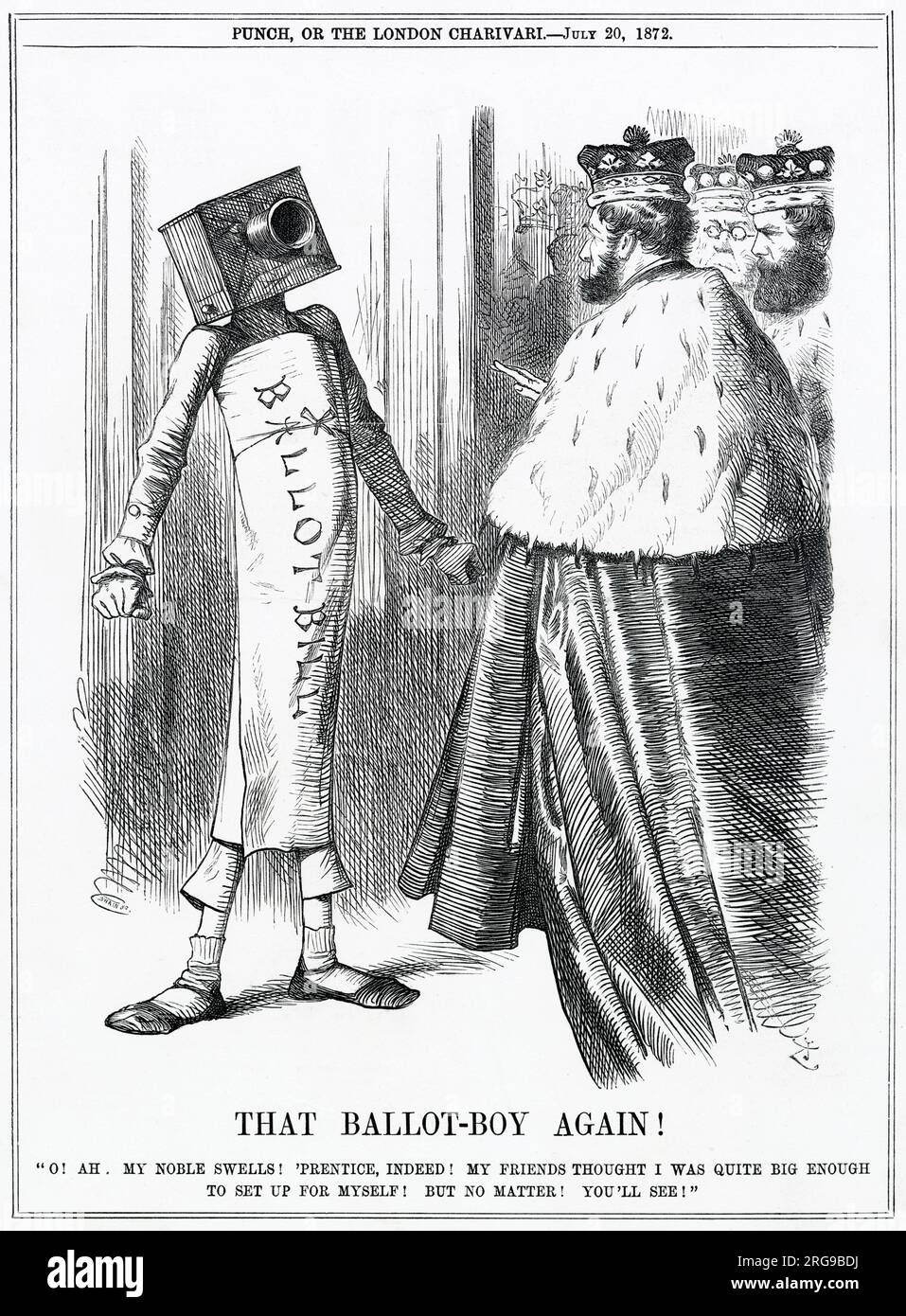 Cartoon, That Ballot-Boy Again! The Ballot Bill (legislation for the ...