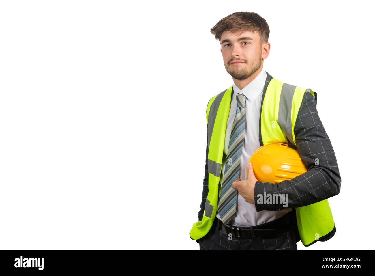 Contractor in high vis Cut Out Stock Images & Pictures - Alamy