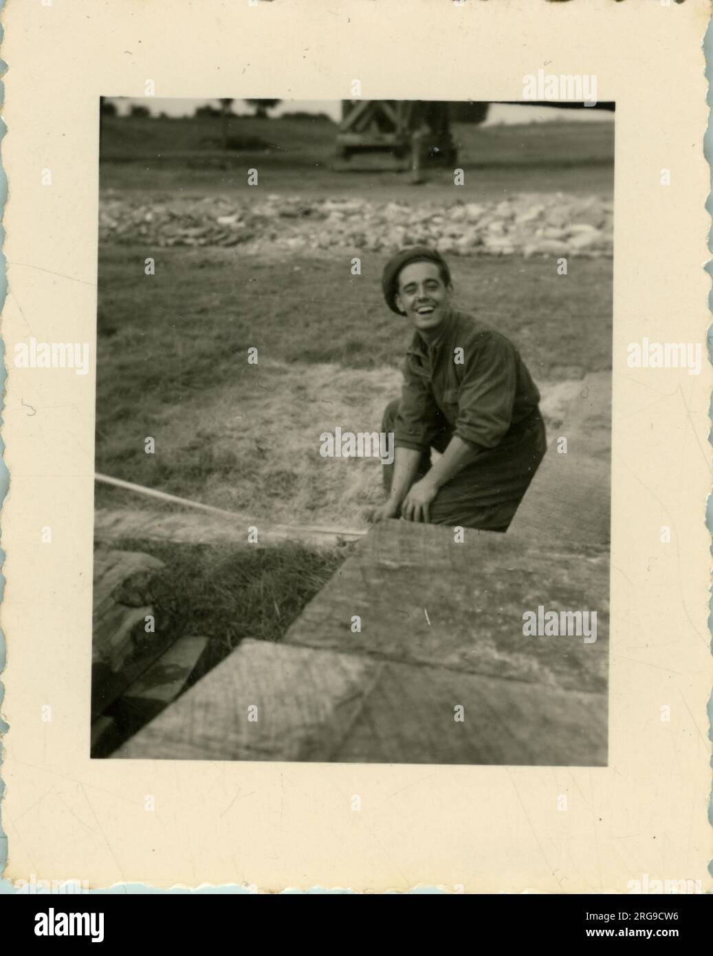 British Army Royal Engineers enaged in the building of The Freeman ...