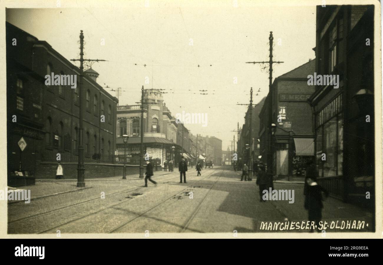 Manchester Street, Oldham, Manchester, Lancashire, England Stock Photo ...
