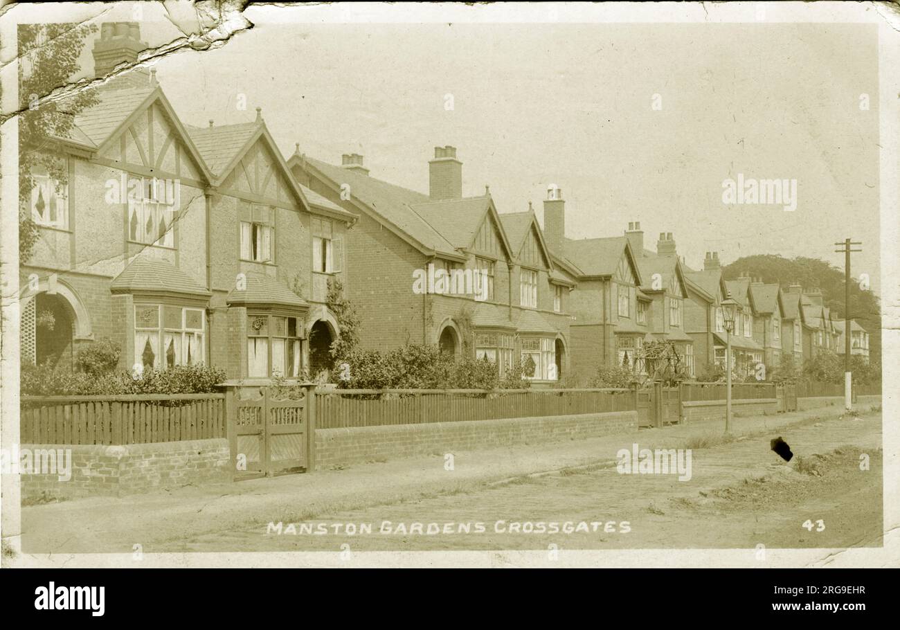 Manston Gardens , Crossgates, Leeds, Seacroft, Yorkshire, England. Date ...