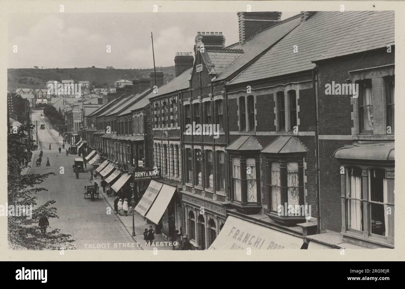 Talbot Street, Maesteg, Bridgend, Llynfi Valley, Glamorgan, Wales Stock ...