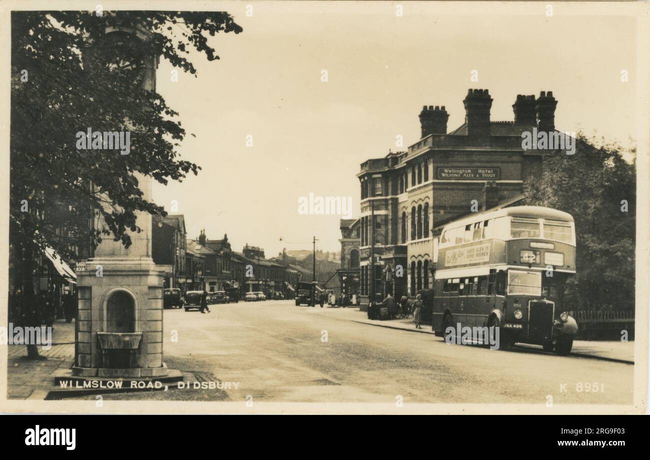 Wilmslow Road , Didsbury, Manchester, Lancashire, England Stock Photo ...