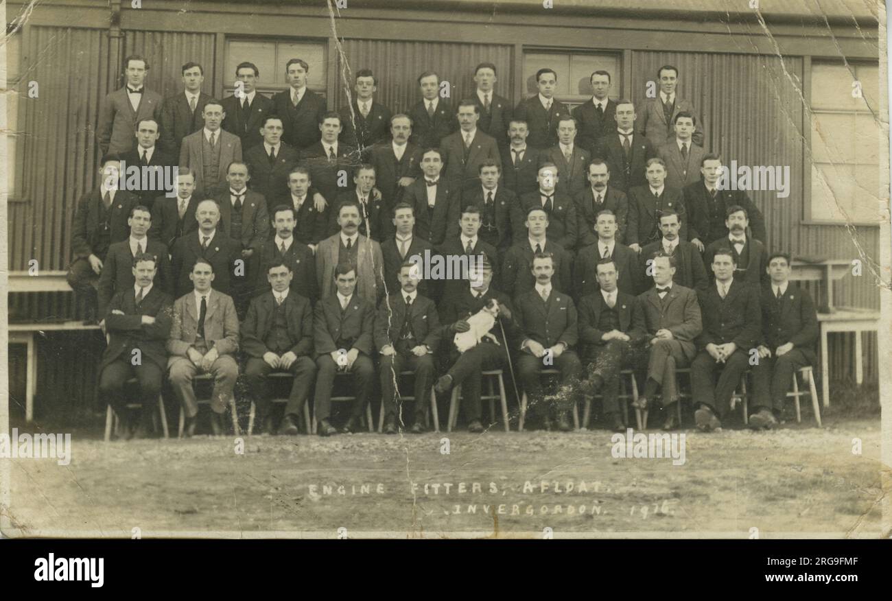 WW1 Warship Engine Fitters, Invergordon, Easter Ross, Ross & Cromarty ...