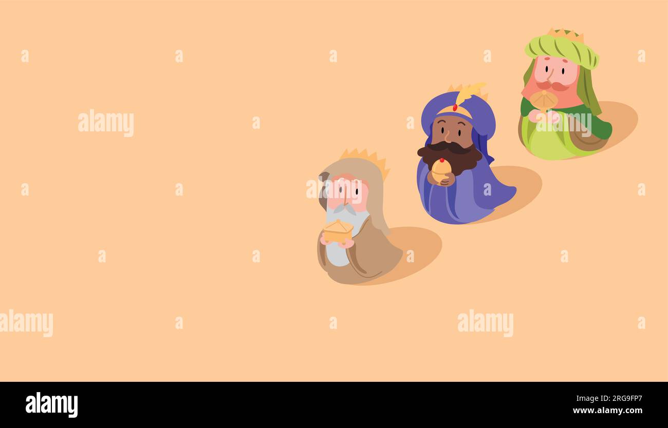Three biblical kings magi cartoon vector. Epiphany or nativity ...
