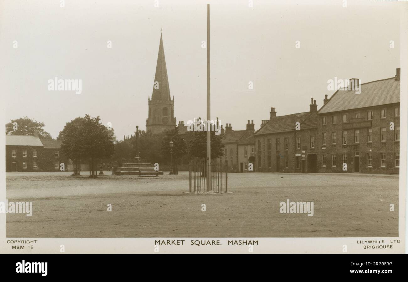 Market Sqaure (Showing the King's Head Hotel), Masham, Ripon, Yorkshire ...
