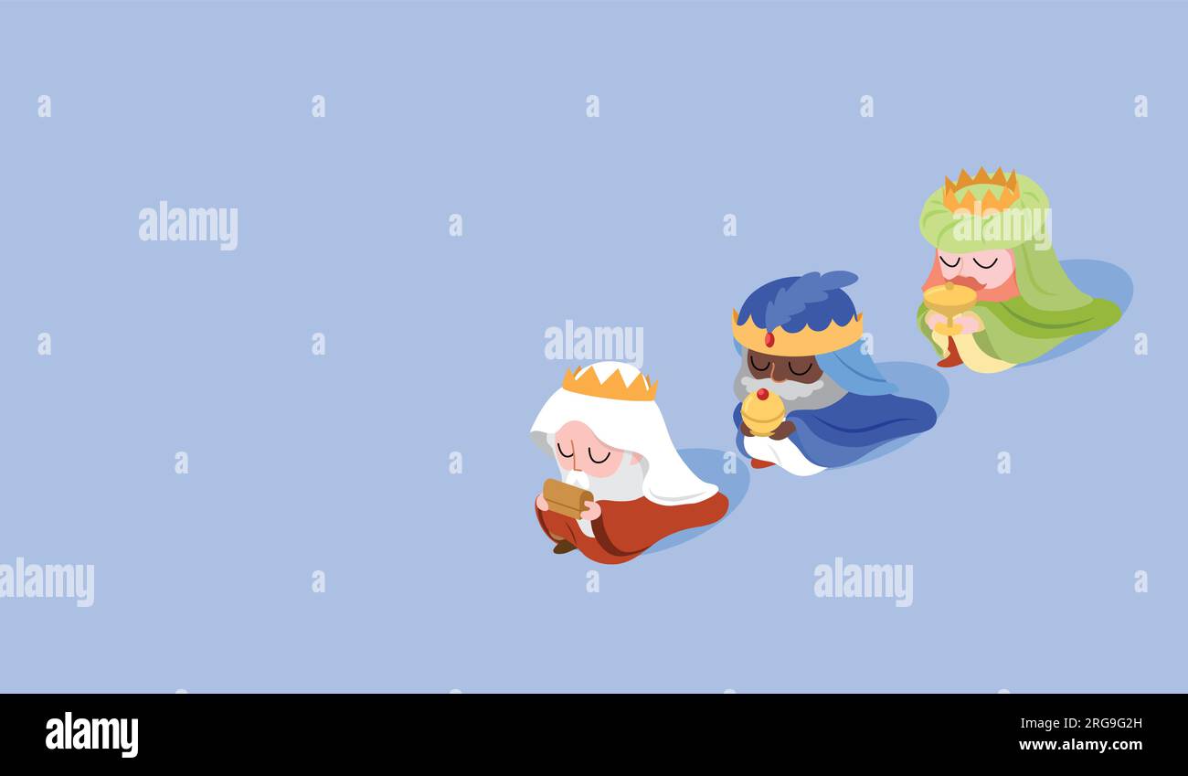 Three wise men, magi or three biblical kings. Melchior, Caspar and ...