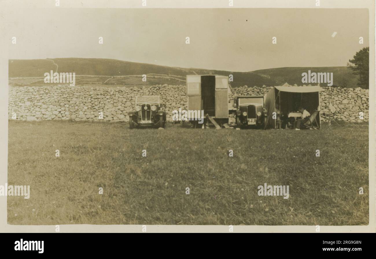 Galloway & Standard 10 Vintage Cars with Caravan, Llanaber, Barmouth ...