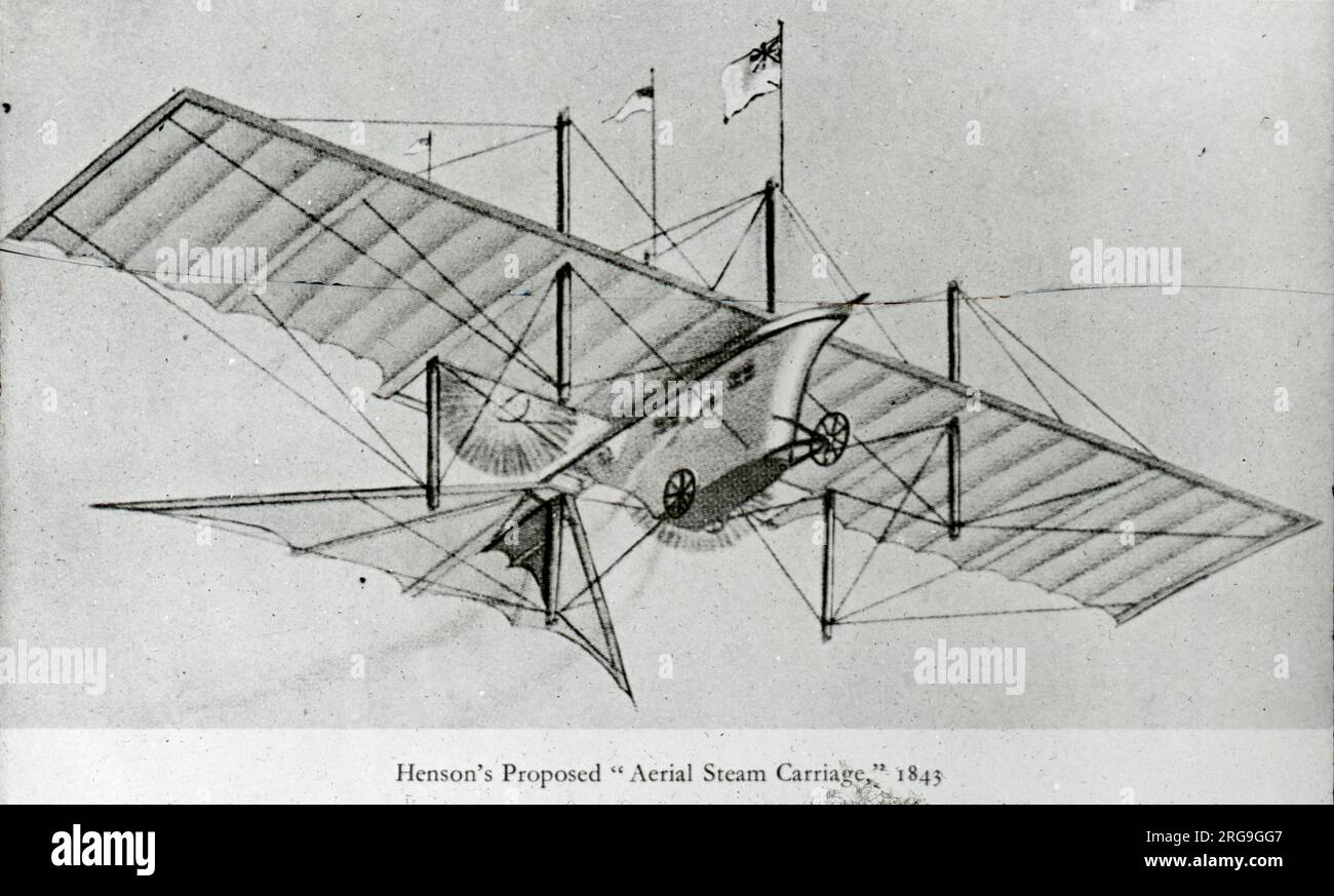 Henson Aerial Steam Carriage Stock Photo - Alamy