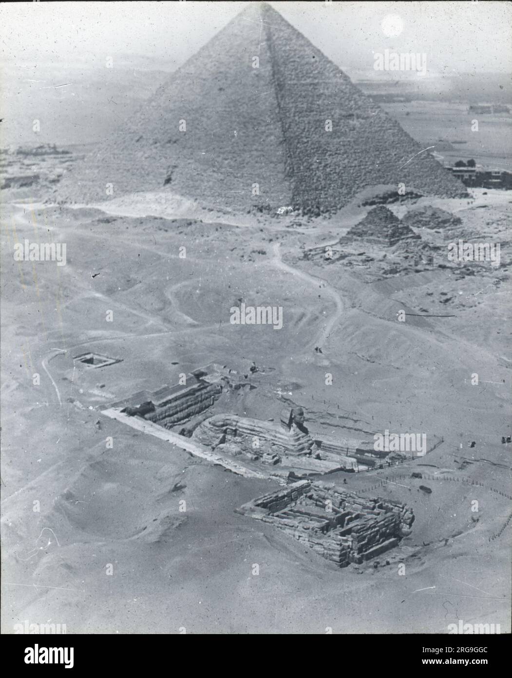 Aerial view of the Sphinx Stock Photo - Alamy