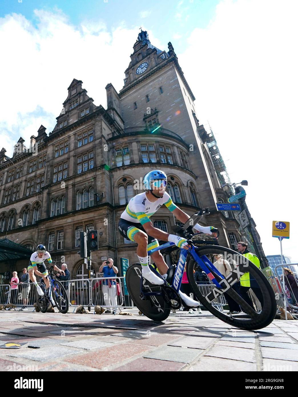 The Australian men's team during the Team Time Trial Mixed Relay on day ...