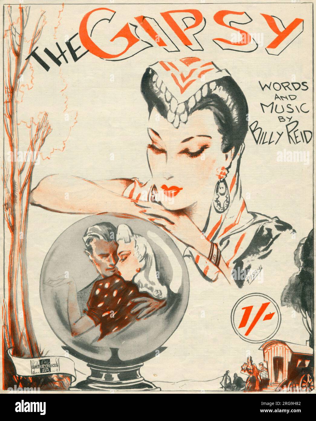 Music sheet for The Gipsy with words and music by Billy Reid. A ...