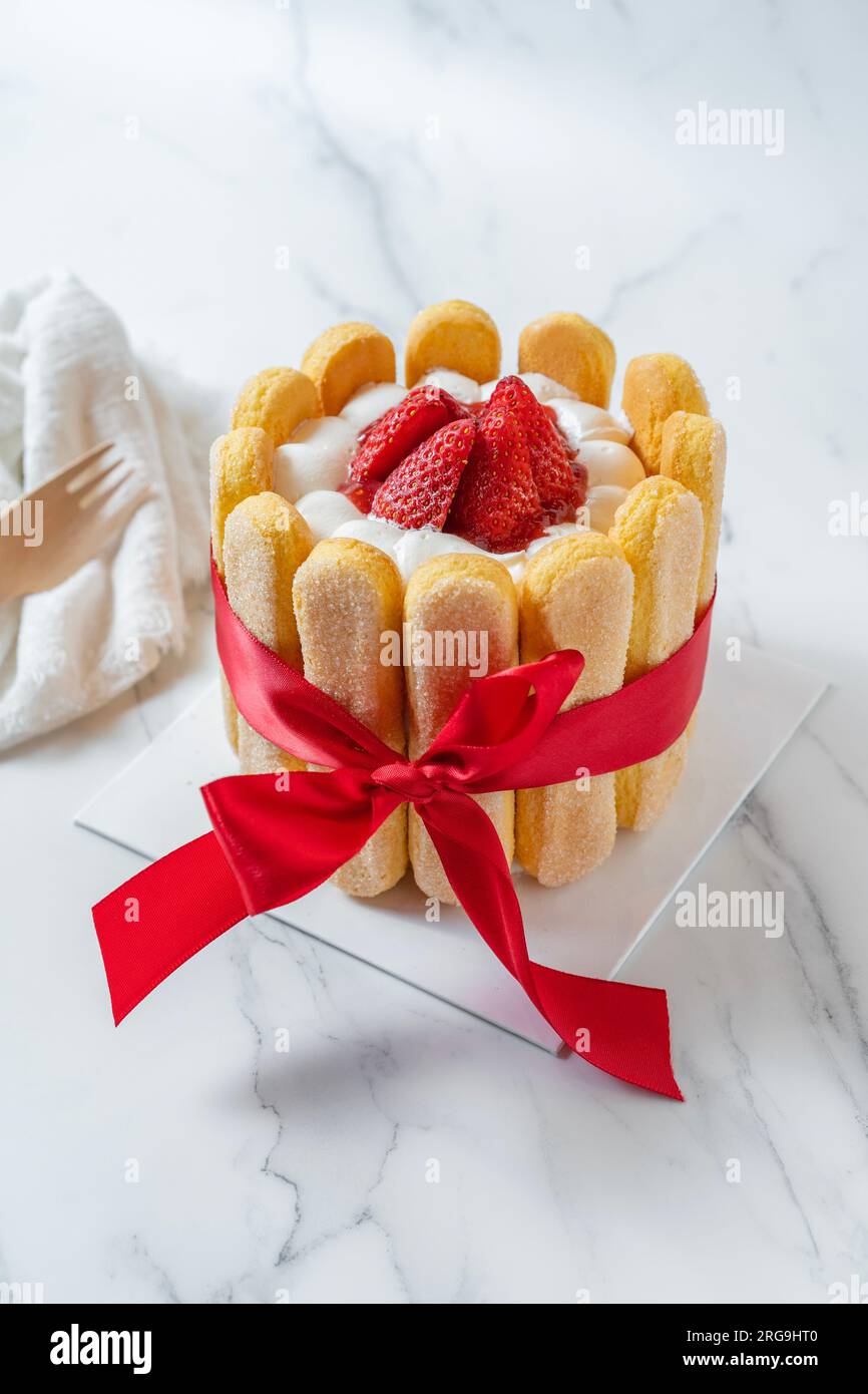 Finger biscuit cake Stock Photo - Alamy