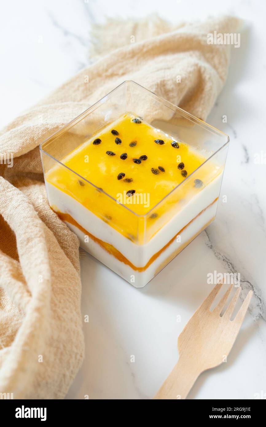 Mango Pomelo Sago Tiramisu cake Stock Photo - Alamy