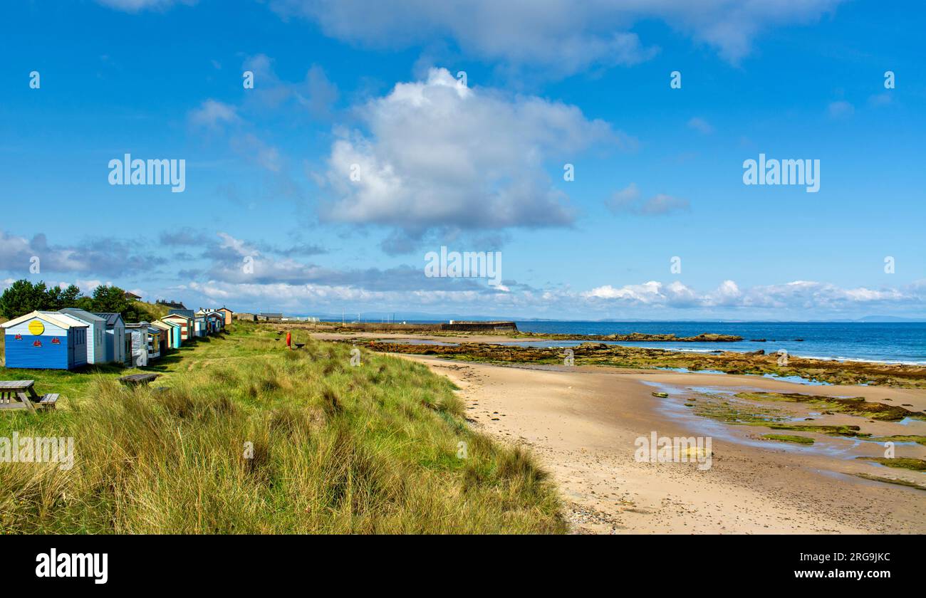 Hopeman beach huts hi-res stock photography and images - Alamy