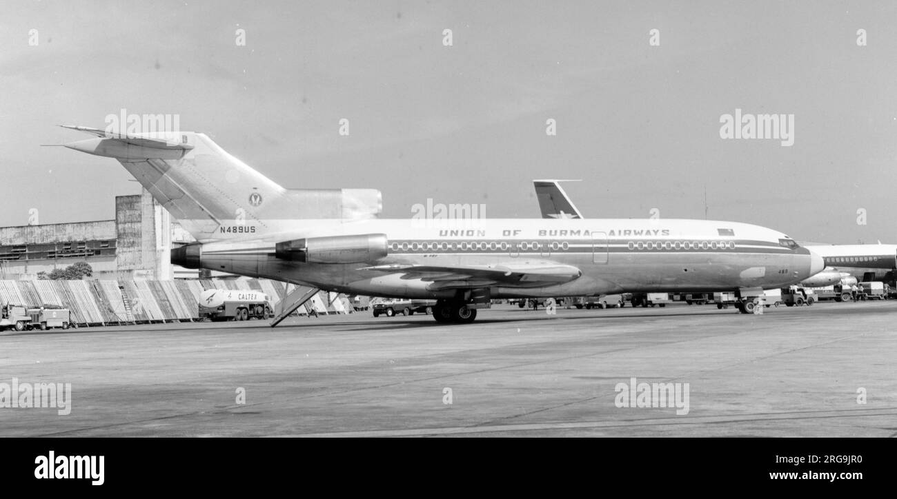 Boeing 727-100 N489US of Union of Burma Airways Stock Photo - Alamy