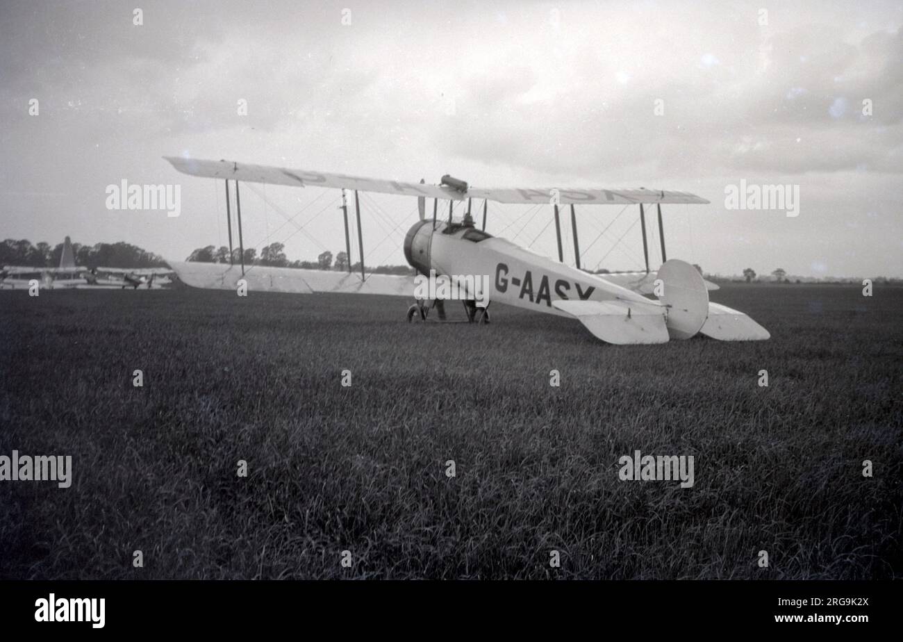 Avro 504K G-AASX at Hanworth Air Park, visiting the 1931 Kings Cup Air ...