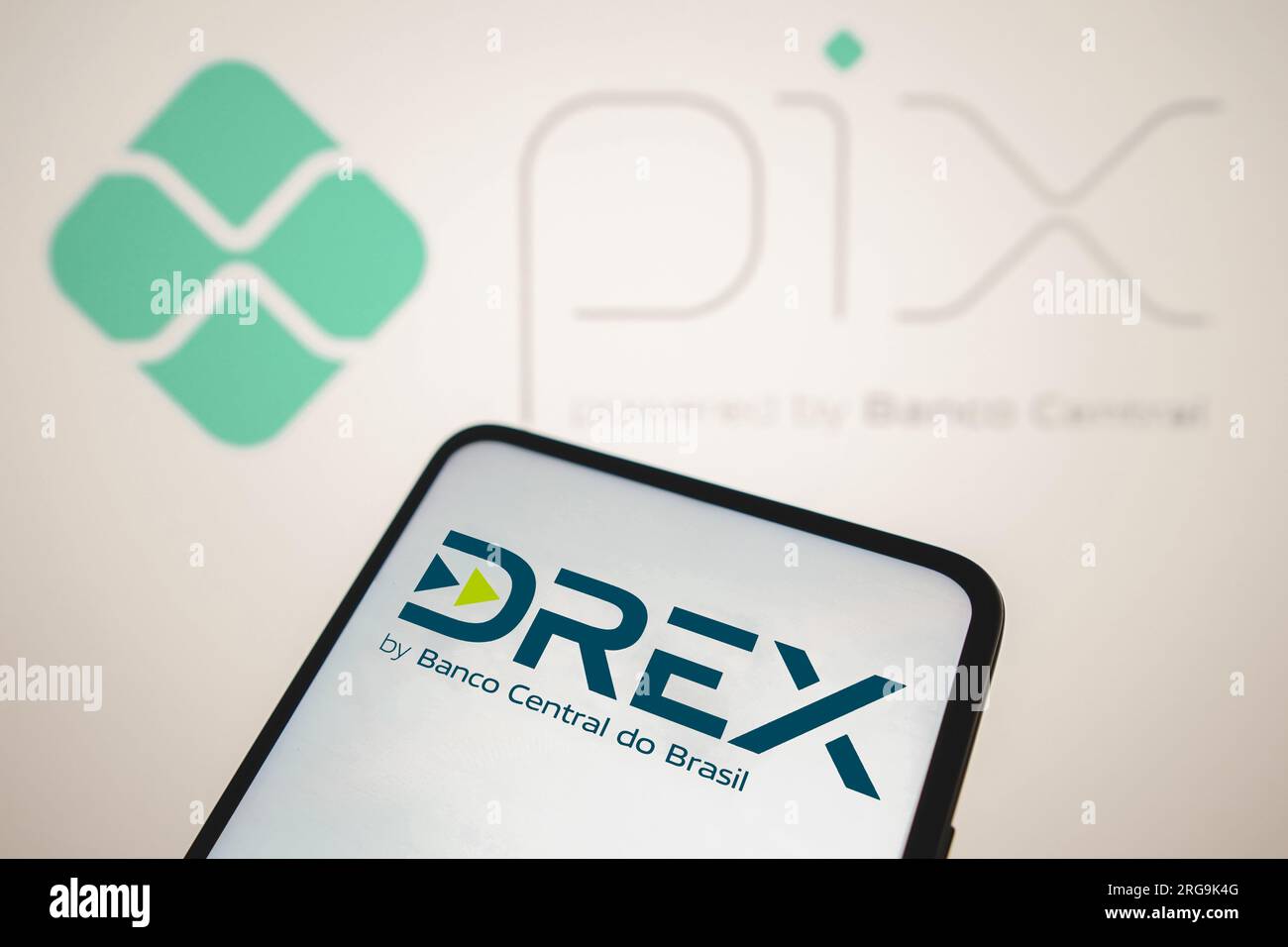 In this photo illustration, the Drex logo seen displayed on a ...