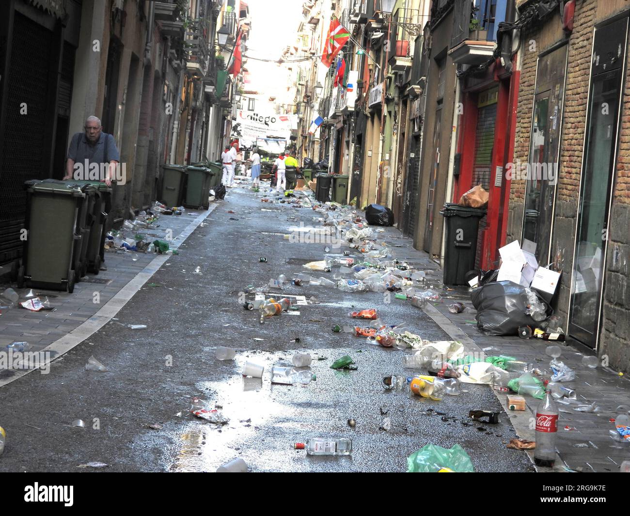 Spain: San Fermin waste in Pamplona Stock Photo - Alamy
