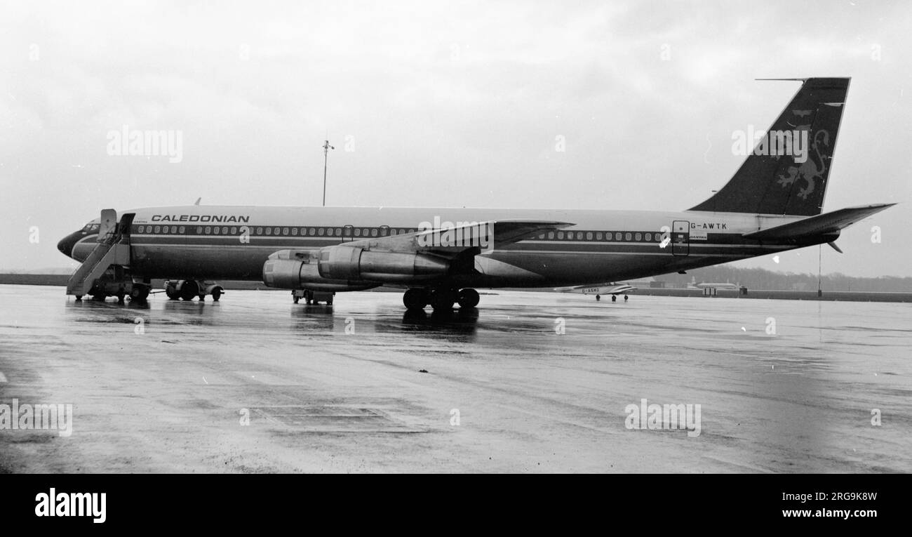 Boeing 707-349C G-AWTK (msn 18975) of Caledonian Airways at newcastle ...