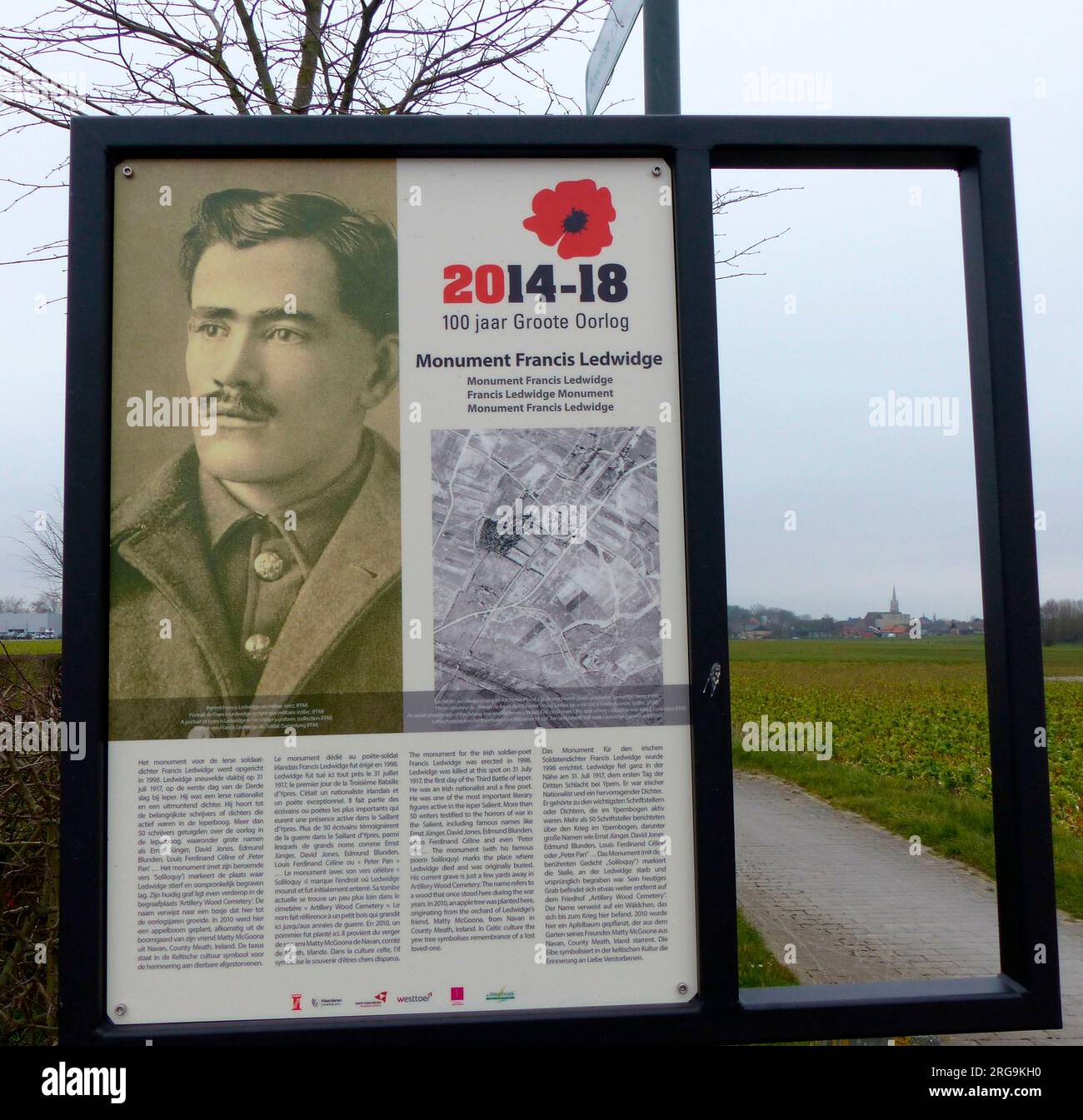Ledwidge was killed at this spot on 31 July 1917 at the opening of the ...