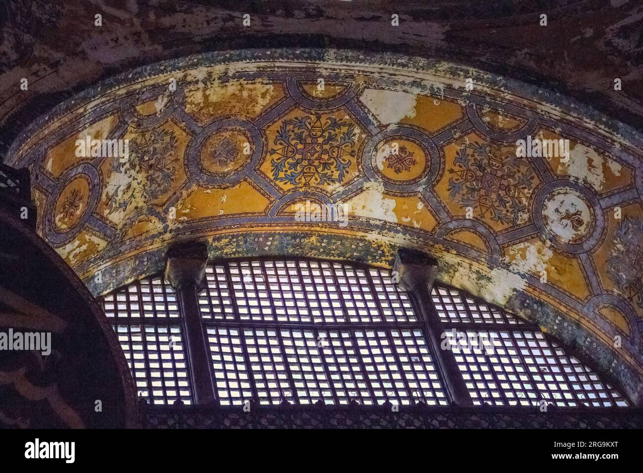 Istanbul, Turkey, Türkiye. Hagia Sophia Ceiling Painting in Need of ... Istanbul, Turkey, Türkiye. Hagia Sophia Ceiling Painting in Need of ...