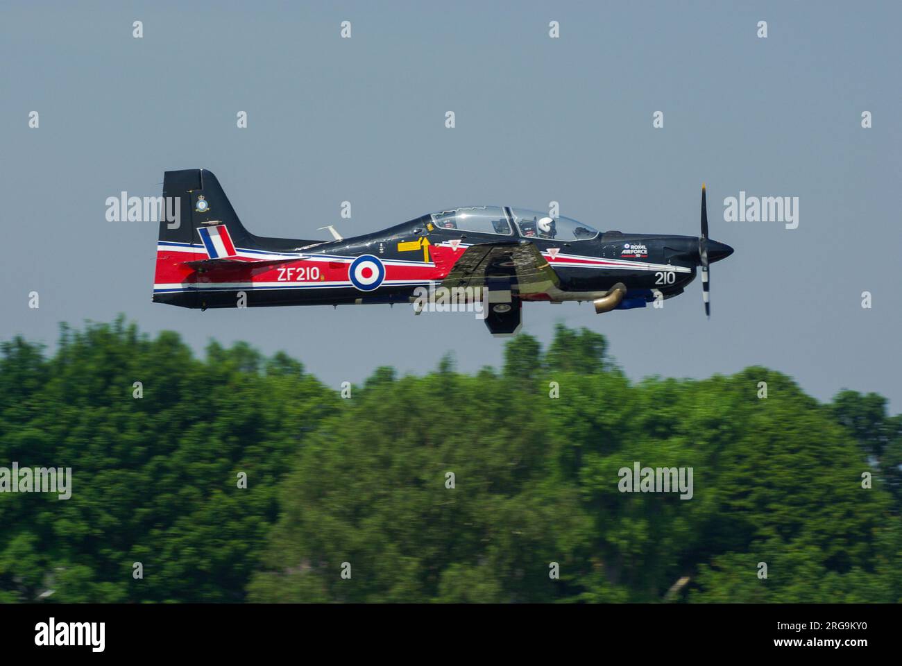 Royal Air Force Short Tucano T1 training plane ZF210 in 2008, specially ...