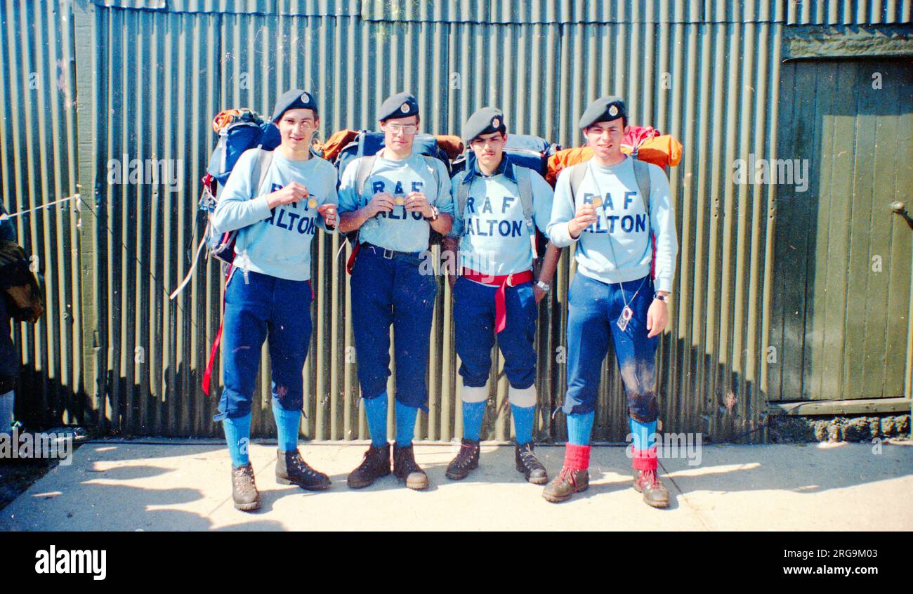 RAF Halton Apprentices competing in the 1977 Ten Tors cross-country ...