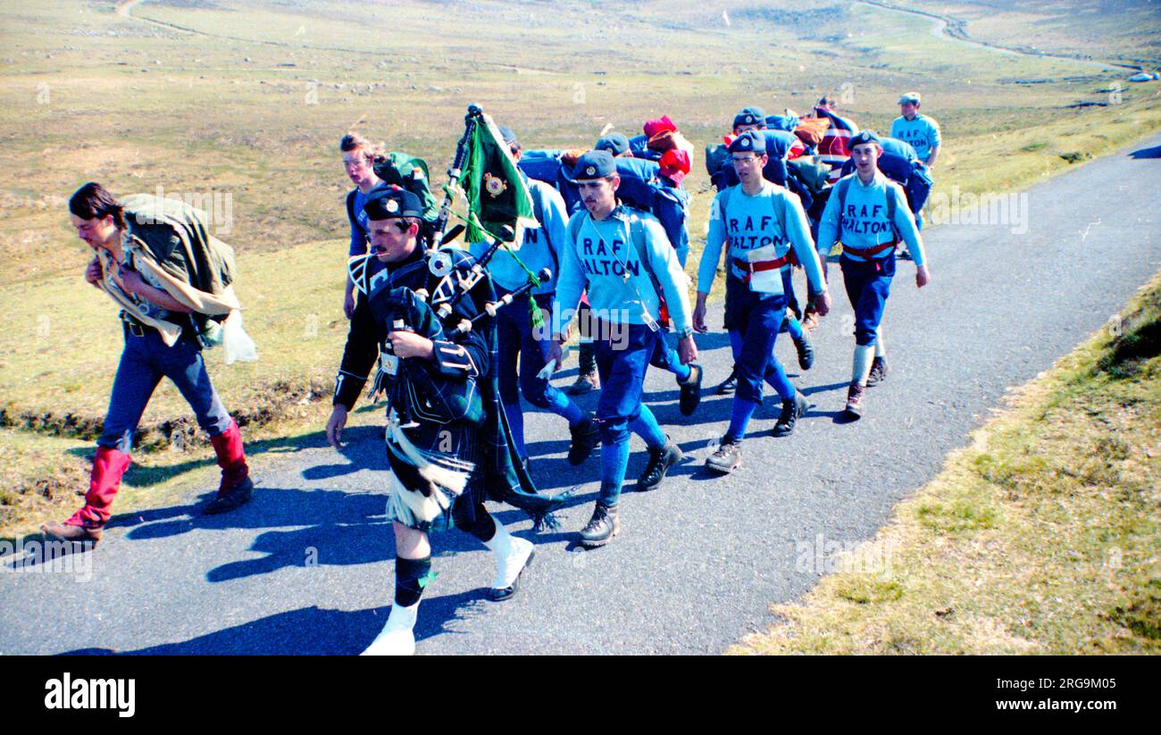 RAF Halton Apprentices competing in the 1977 Ten Tors cross-country ...