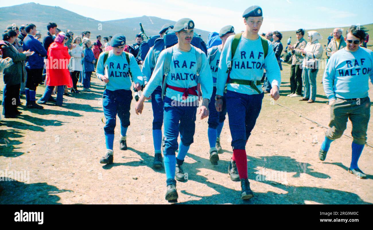 RAF Halton Apprentices competing in the 1977 Ten Tors cross-country ...