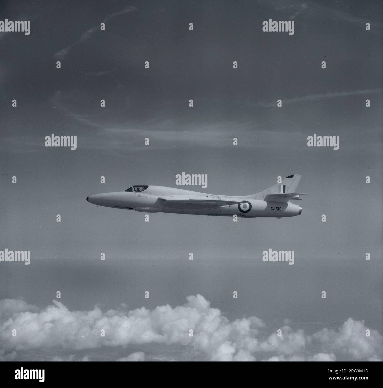 Hawker P.1101 Hunter T Mk.7 prototype XJ615. First flown on 8 July 1955 ...