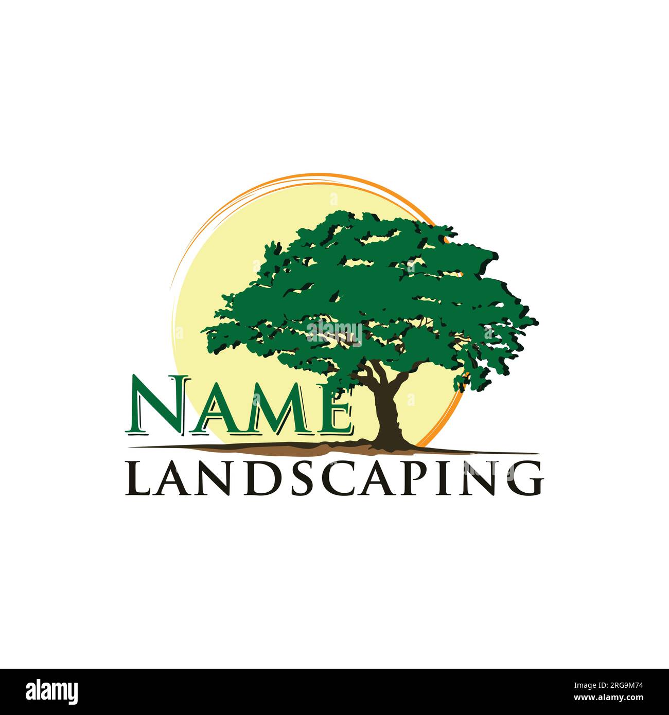 Landscape logo design illustration vector template. Vector illustration ...