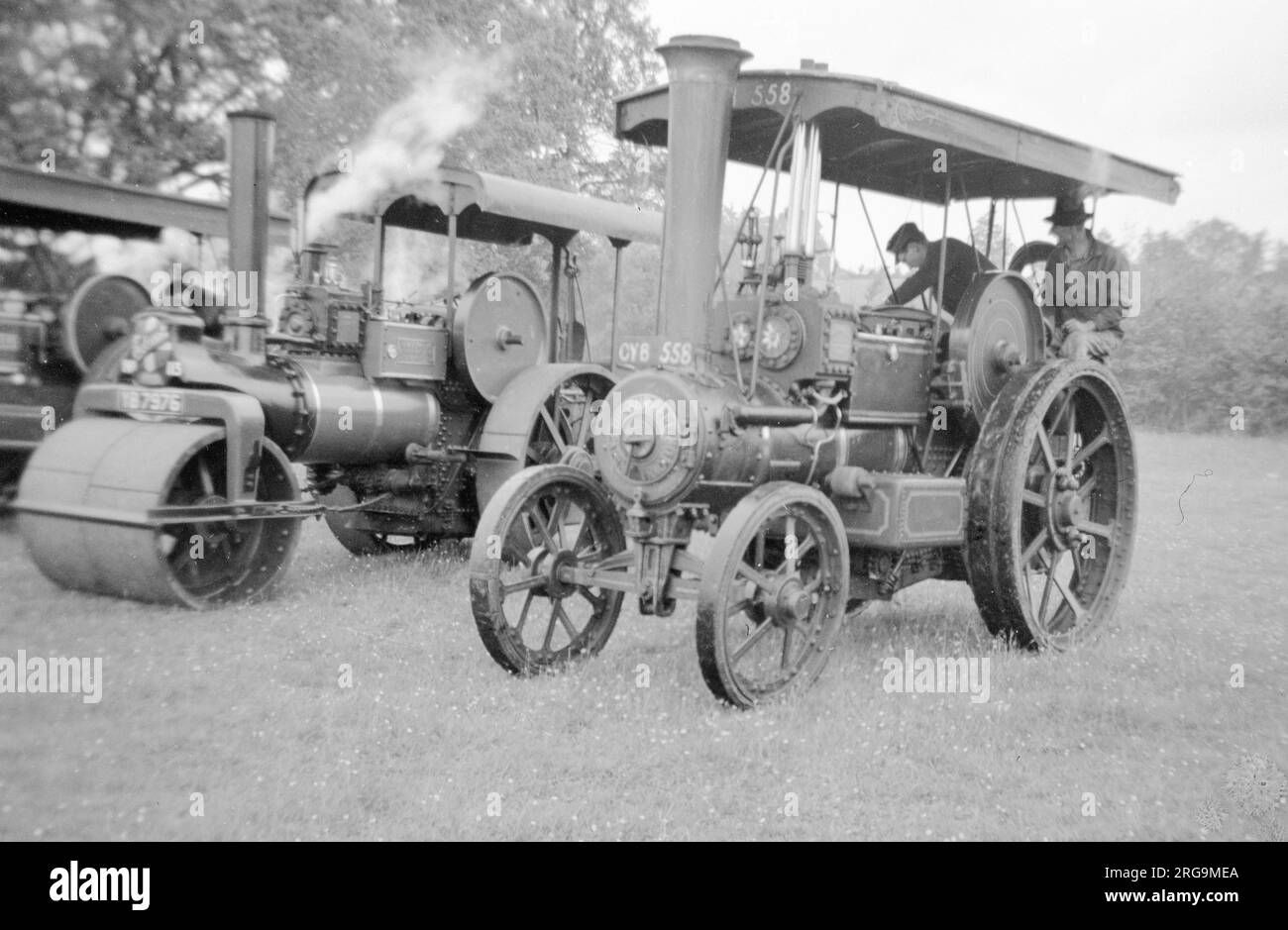 Burrell steam road roller Black and White Stock Photos & Images - Alamy