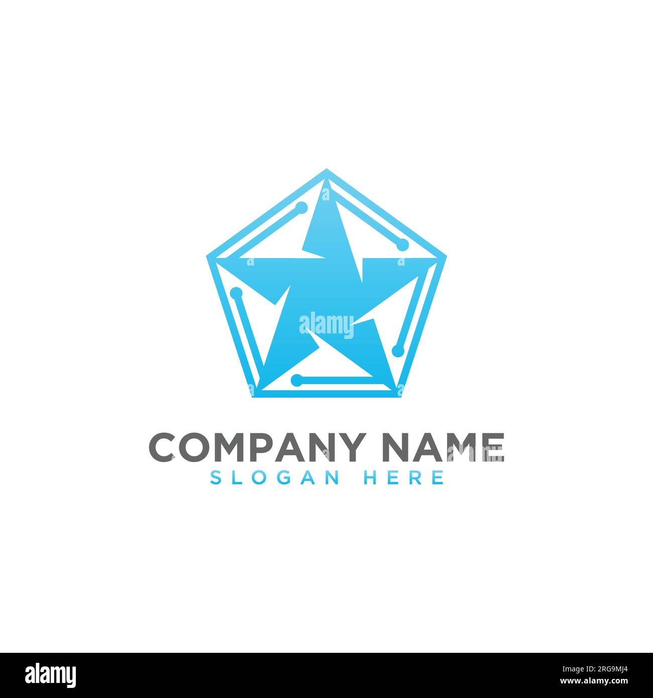 Star logo design symbol for technology company. Vector illustration ...