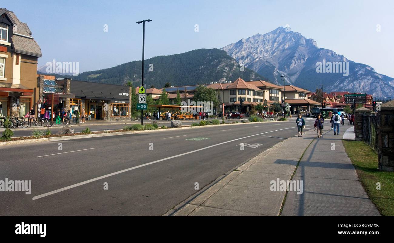 Town Banff Alberta Stock Photo - Alamy