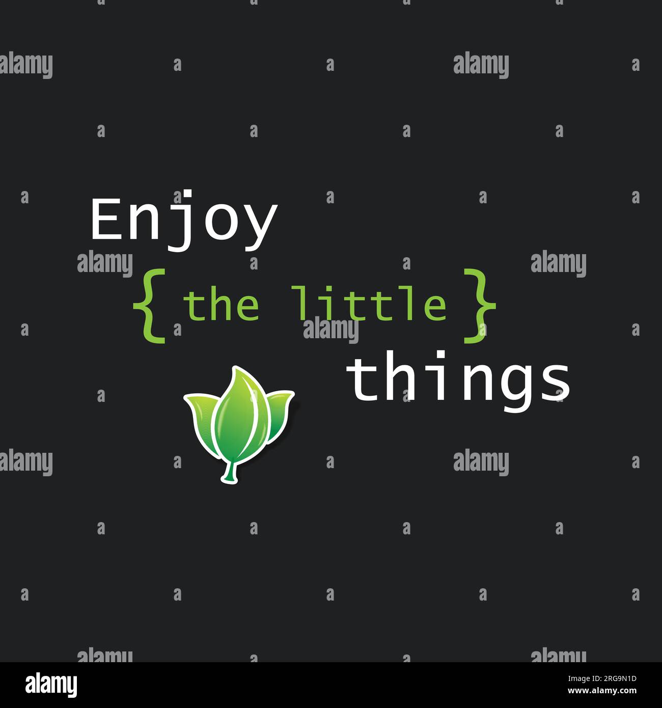 Inspirational Quote - Enjoy the Little Things On Black Background With ...