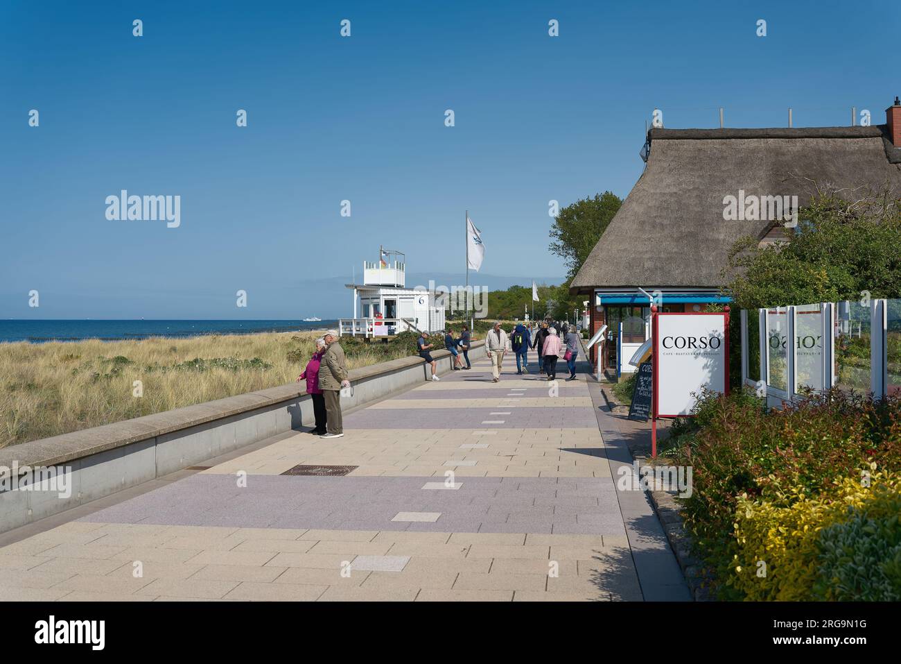 Kühlungsborn beach promenade on the German Baltic Sea coast with ...
