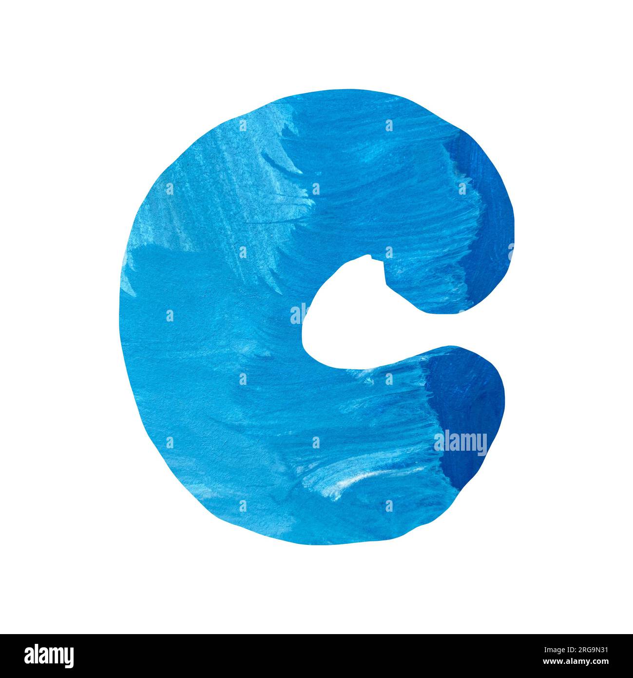 Letter C capital alphabet blue textured cut Stock Photo - Alamy