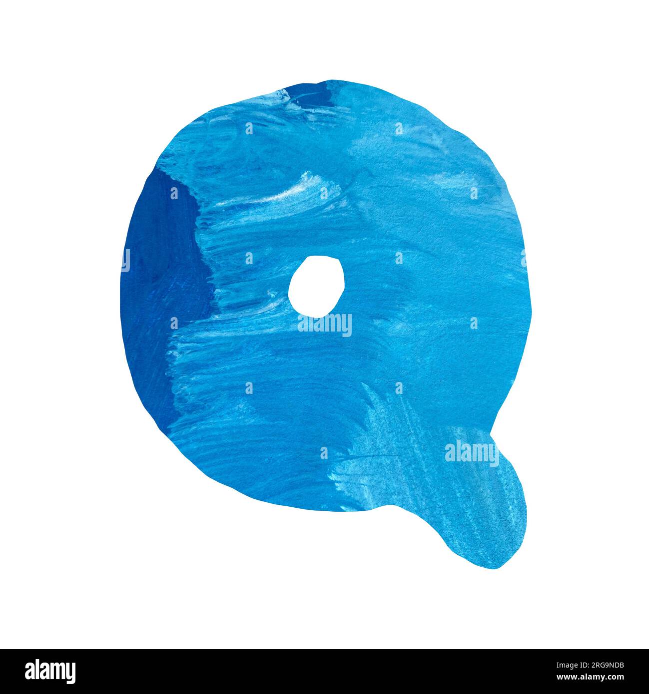 Letter Q capital alphabet blue textured cut Stock Photo - Alamy