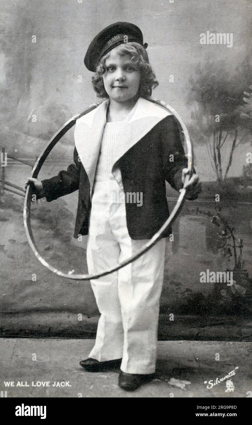 Young child posing in a sailor's outfit holding a hoop - A Little Jack ...